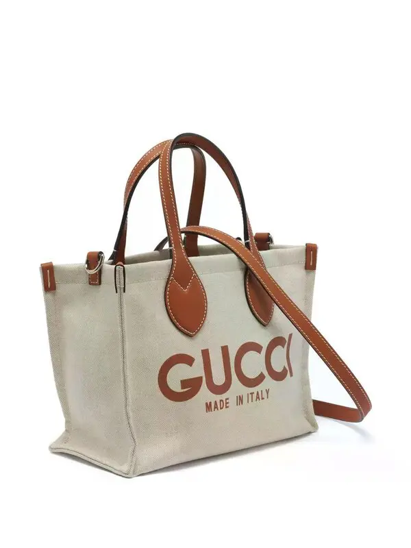 Gucci Mini Logo-print Canvas Tote Bag