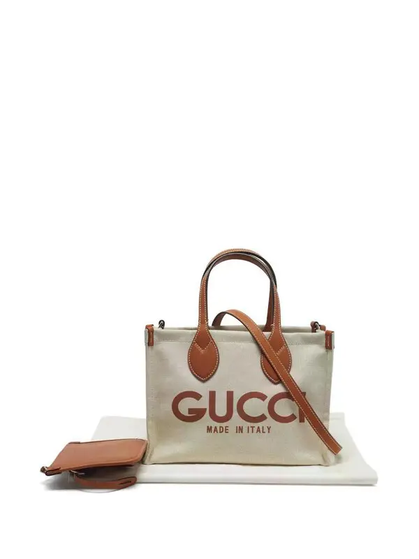 Gucci Mini Logo-print Canvas Tote Bag