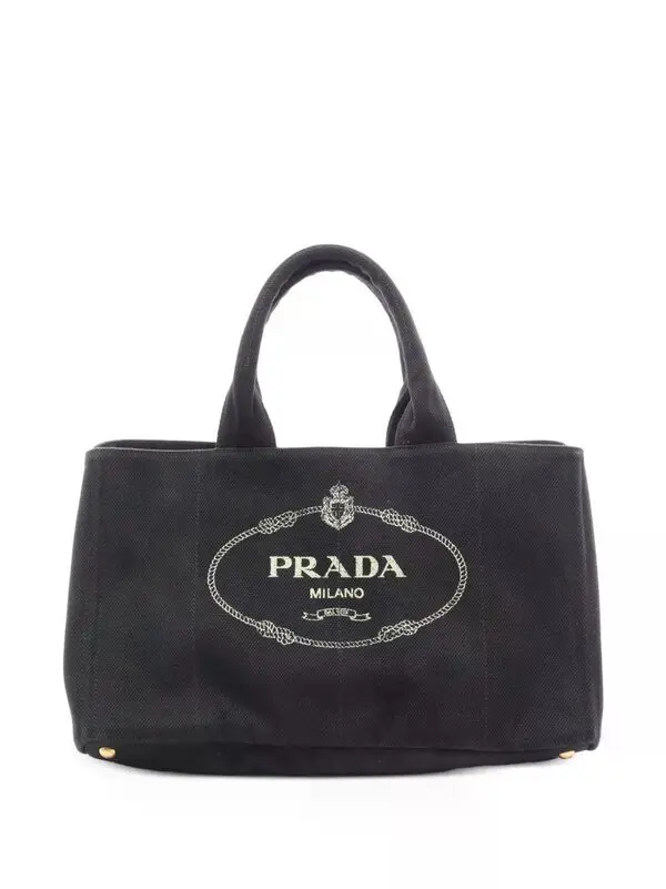 Prada 2010s Canapa Tote Bag - Black