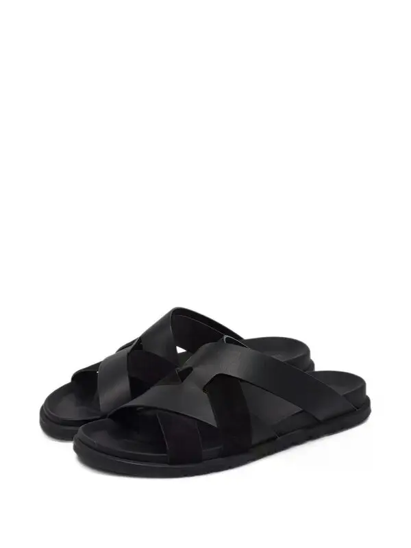 Hermès Kazimir Leather Suede Sandals