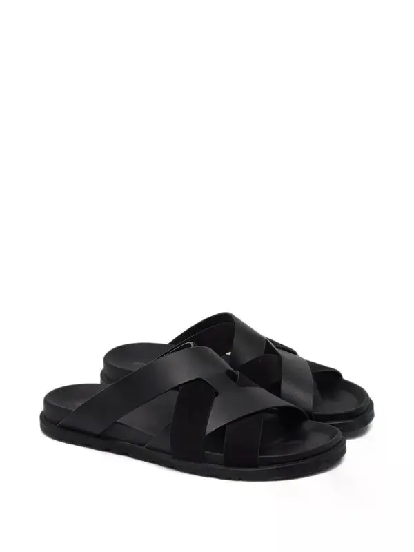 Hermès Kazimir Leather Suede Sandals