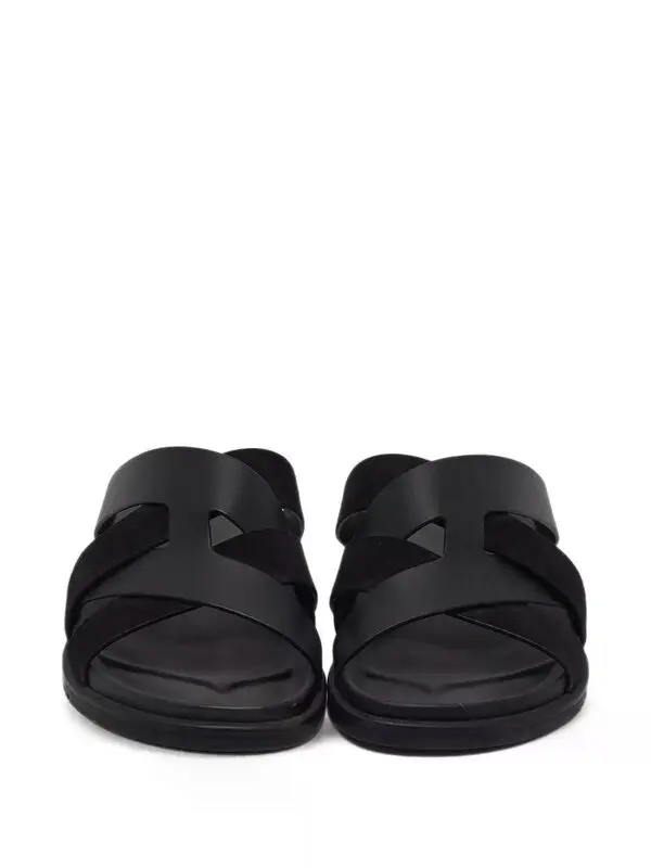 Hermès Kazimir Leather Suede Sandals