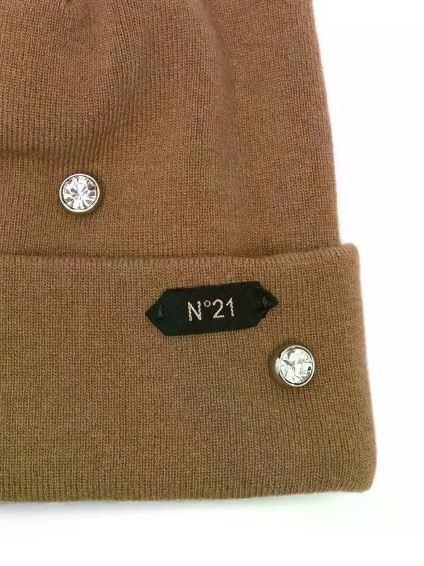N°21 Crystal-embellished Beanie Hat