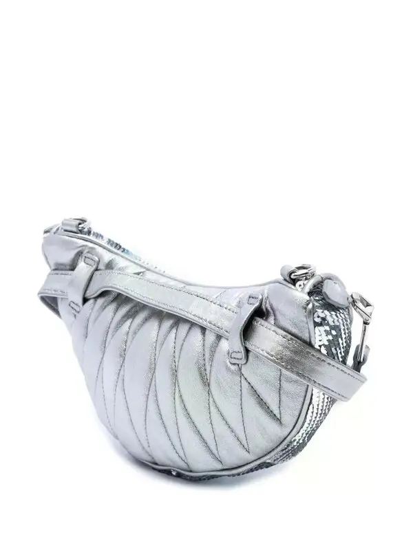 Miu Miu 2010-2026 Metallic Calfskin Sequin Embellished Belt Bag