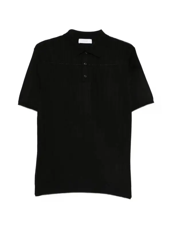 DIKTAT Ribbed-knit Polo Shirt