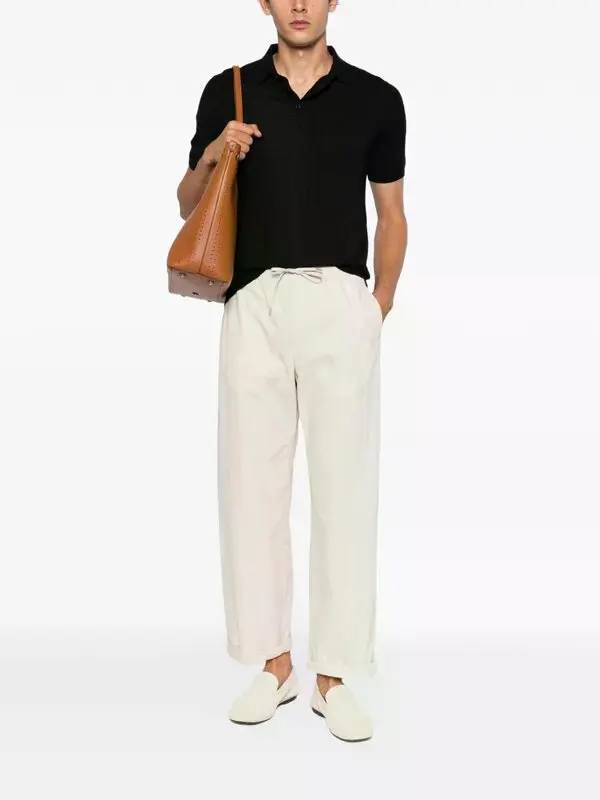 DIKTAT Ribbed-knit Polo Shirt