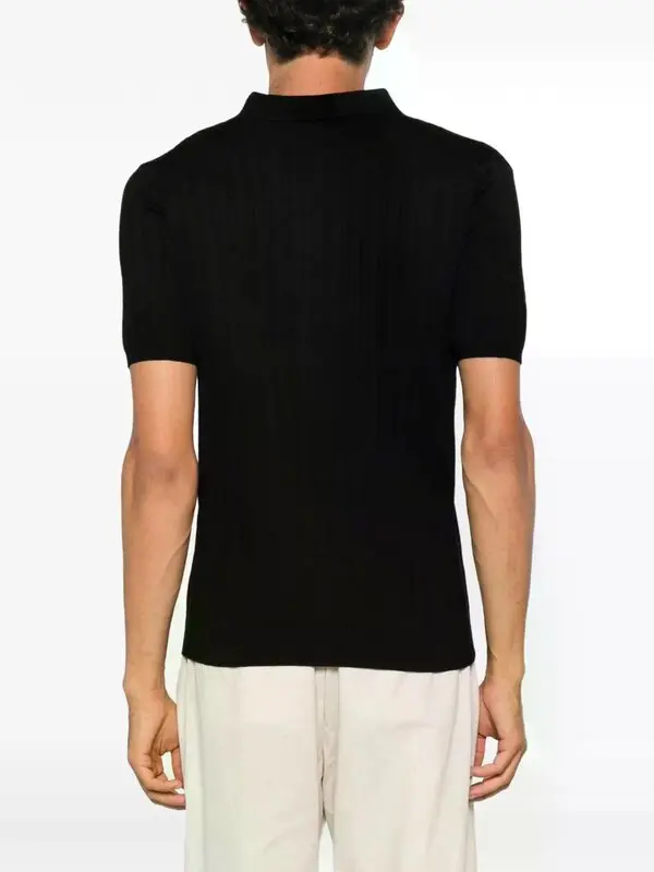 DIKTAT Ribbed-knit Polo Shirt