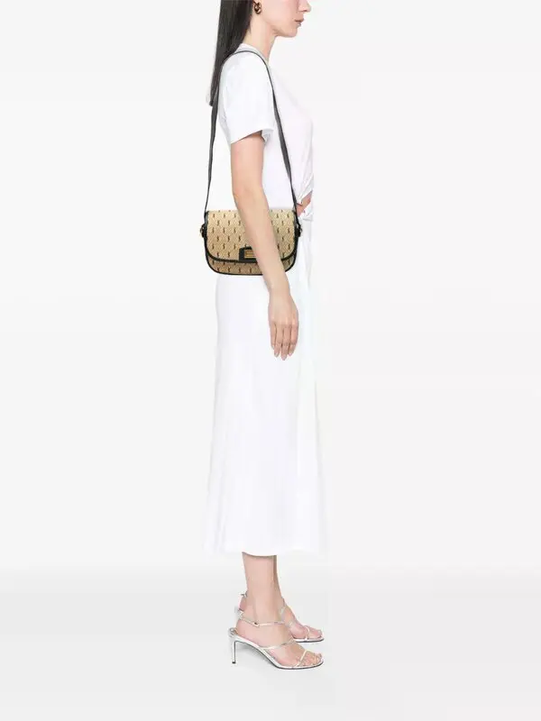 Saint Laurent 2019 Medium Canvas Monogram All Over Crossbody Bag
