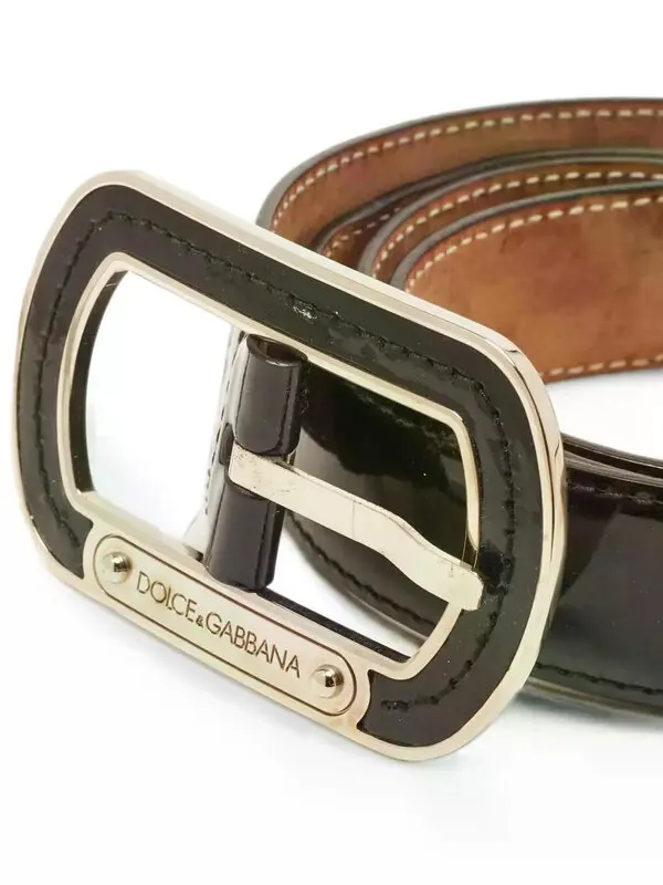 Dolce & Gabbana Logo-plaque Buckle Belt