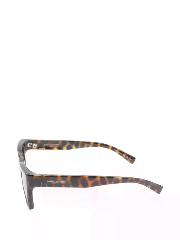 Saint Laurent 2020s Tortoiseshell-effect Square Sunglasses