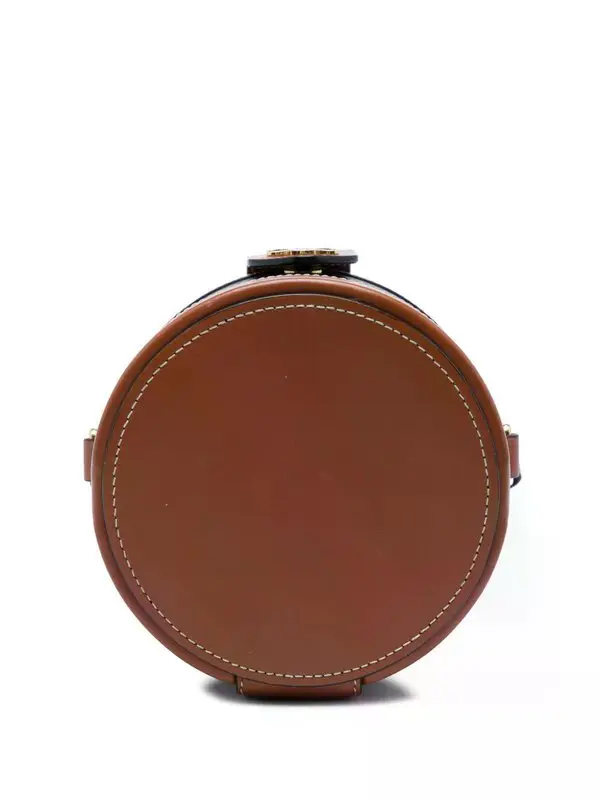 Celine 2021 Small Triomphe Coated Canvas Tambour Crossbody Bag