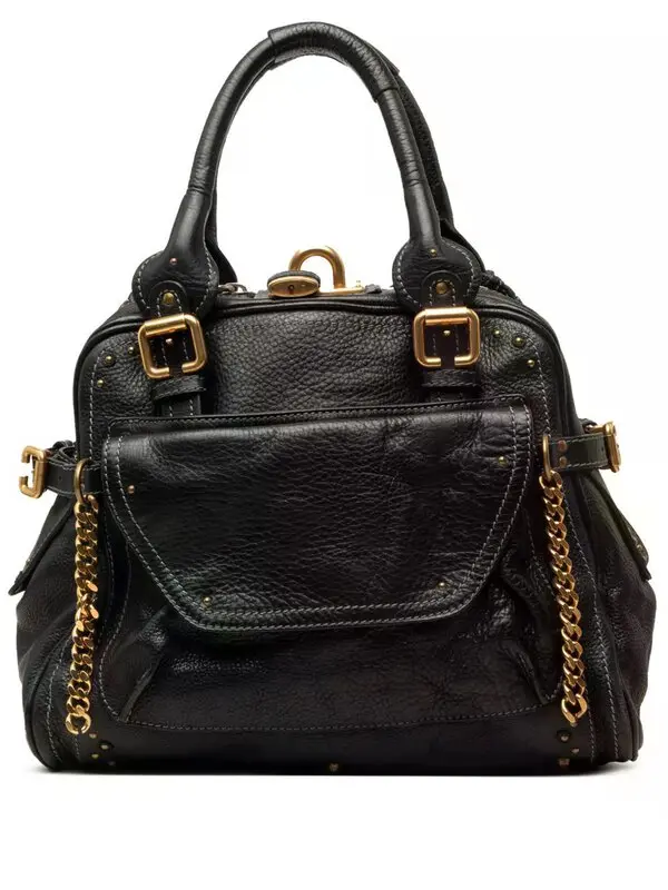 Chloé 2007 Leather Paddington Capsule Tote Bag - Black