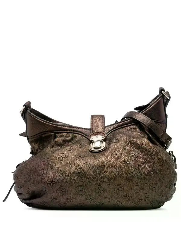 LOUIS VUITTON 2008 Monogram Mahina Xs Crossbody Bag - Brown