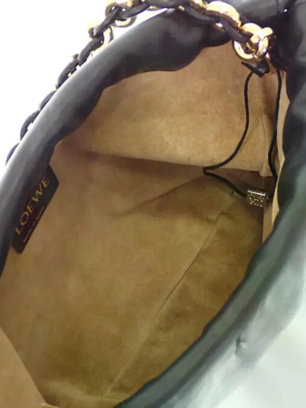 Loewe 2010-2026 Medium Mellow Nappa Lambskin Flamenco Purse Satchel - Black