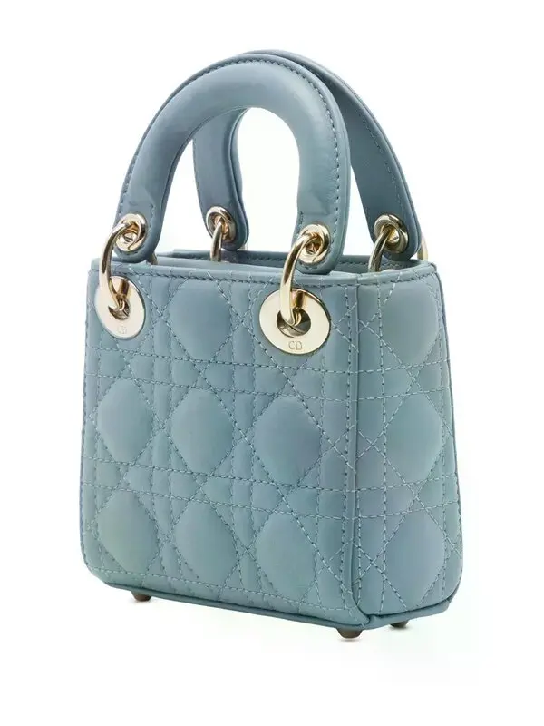 Dior 2020 Micro Lambskin Cannage Lady Satchel