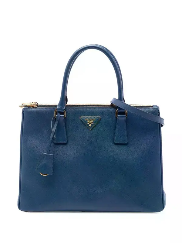 Prada 2010-2026 Medium Saffiano Lux Galleria Double Zip Satchel