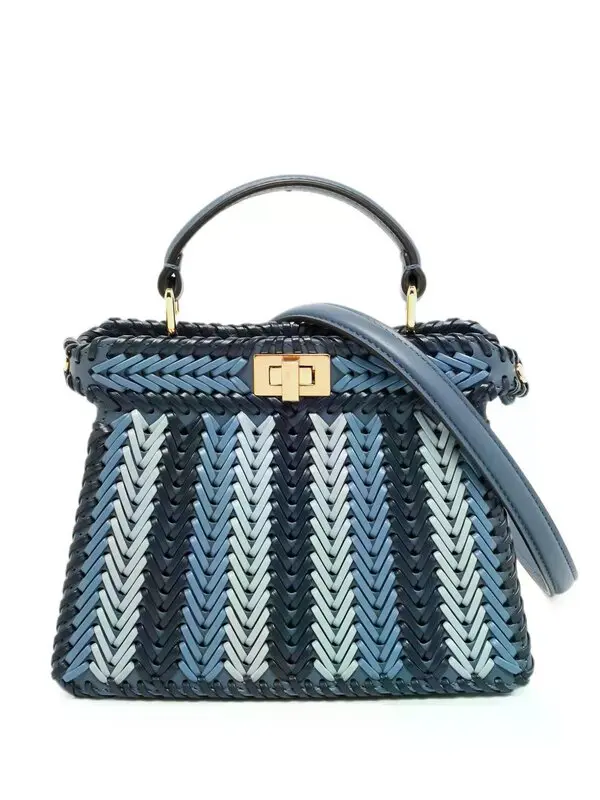 Fendi 2025 Petite Peekaboo Iseeu Woven Tote Bag