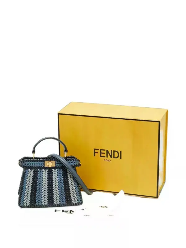 Fendi 2025 Petite Peekaboo Iseeu Woven Tote Bag