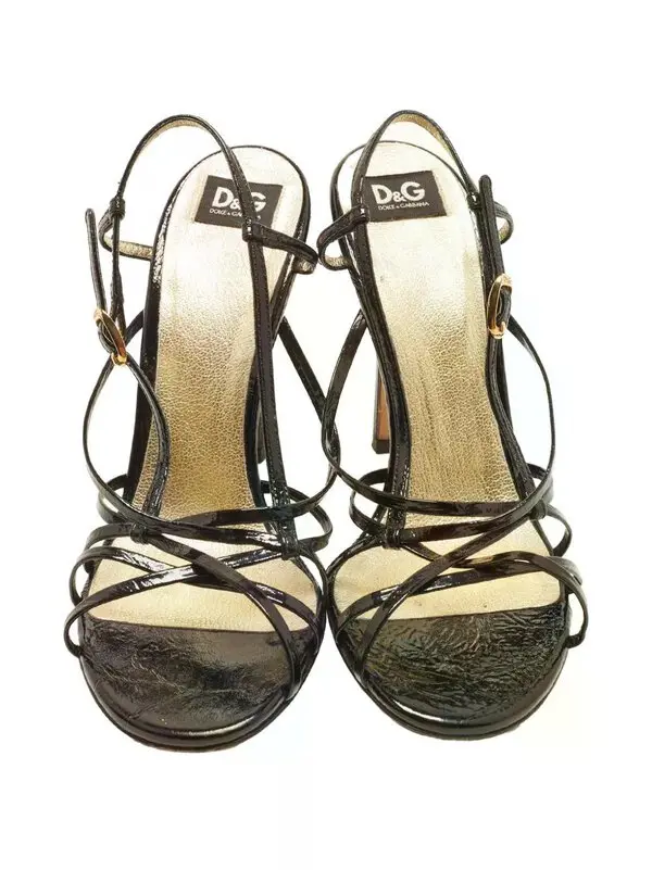 Dolce & Gabbana Patent-leather Slingback Sandals