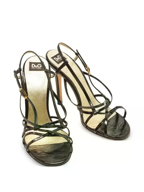 Dolce & Gabbana Patent-leather Slingback Sandals