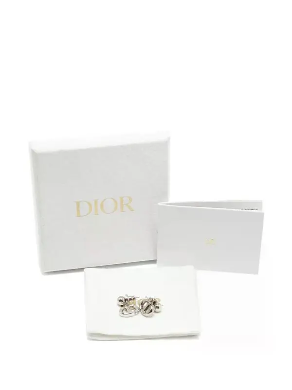Dior Cd Navy Drop Earrings