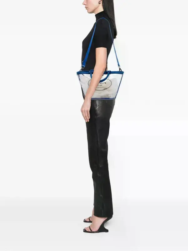 Prada 2013-2026 Pvc Canapa Logo Tote Satchel