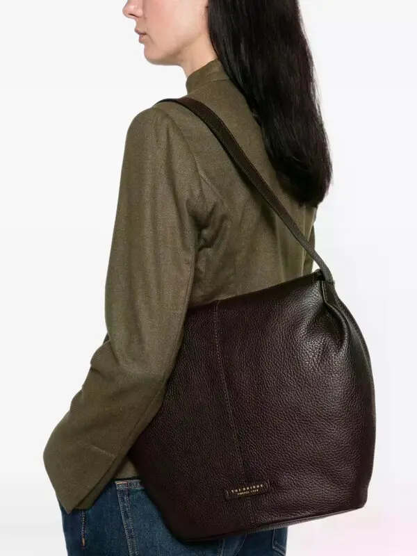 THE BRIDGE Grainy Leather Shoulder Bag