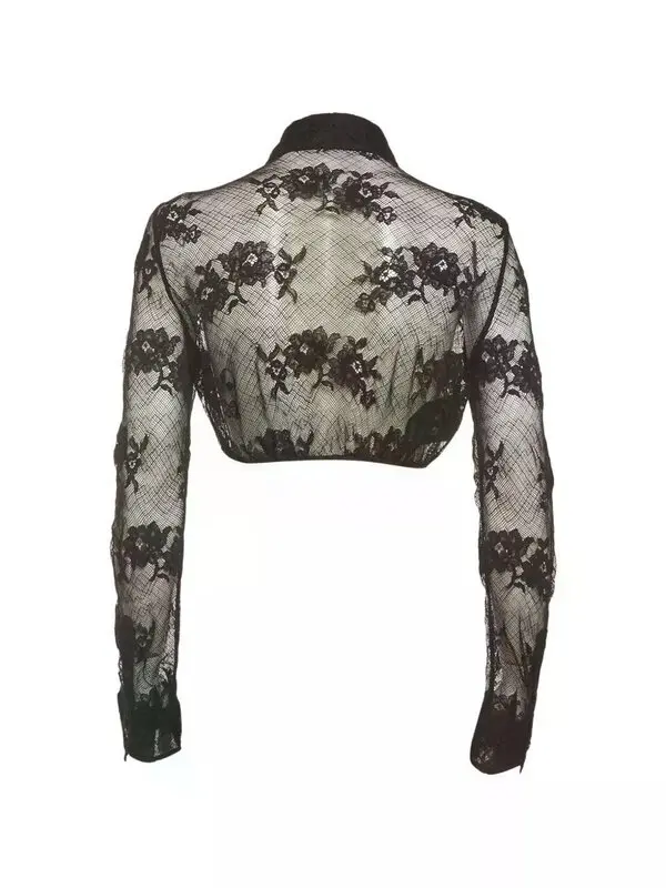 Prada Floral Lace Cropped Top