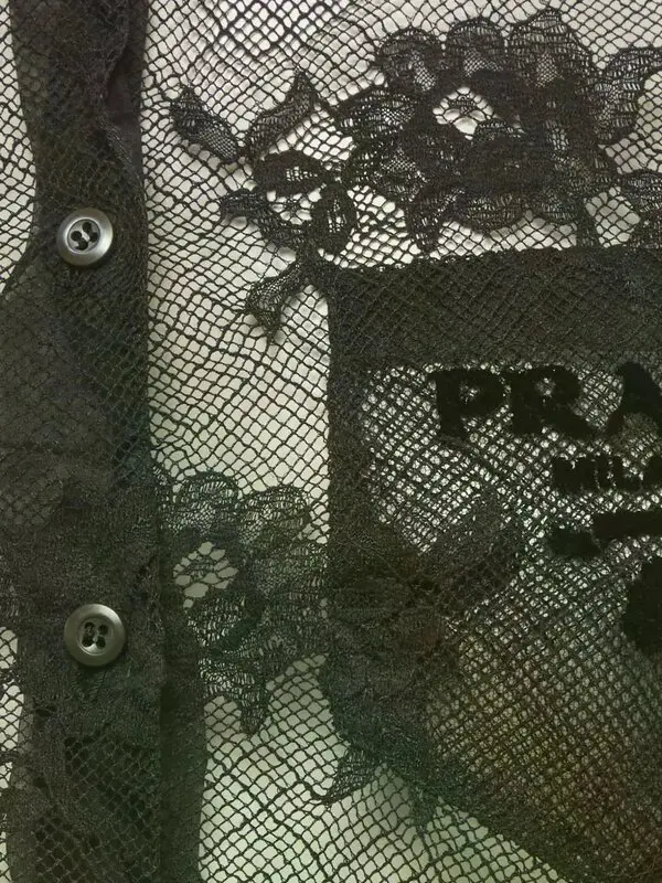 Prada Floral Lace Cropped Top