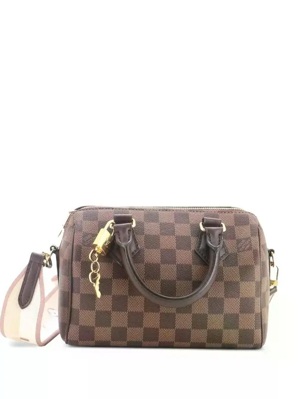 LOUIS VUITTON Speedy Bandouliere Bag Damier 20 Satchel - Brown