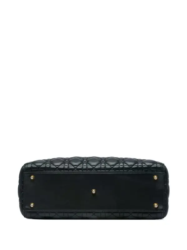 Dior 2012 Large Lambskin Cannage Lady Satchel