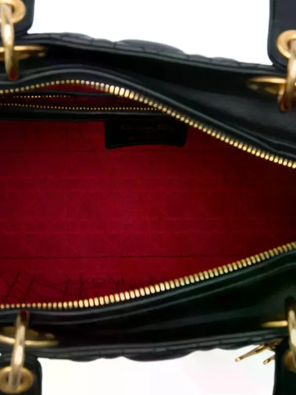 Dior 2012 Large Lambskin Cannage Lady Satchel