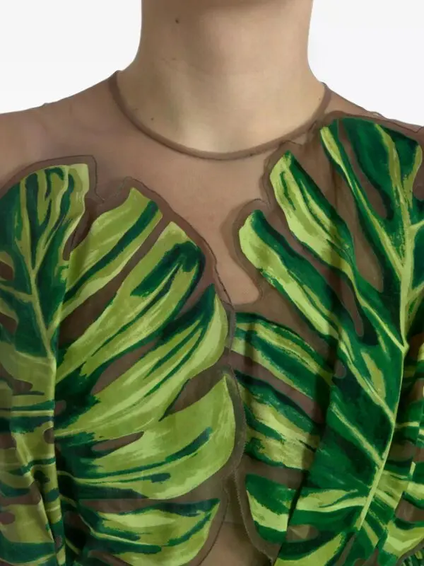 Dolce & Gabbana Leaf-print Maxi Dress