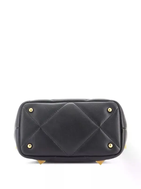 Valentino Garavani Roman Stud Top Handle Bag Quilted Leather Small Satchel