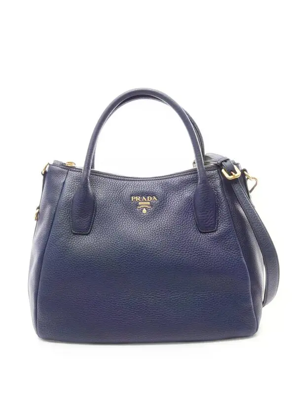 Prada 2010s Vit Daino Tote Bag