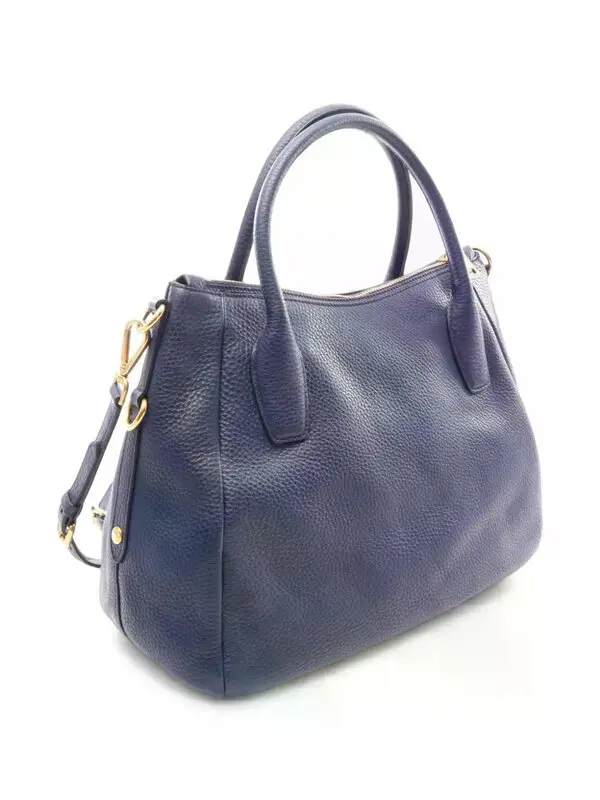 Prada 2010s Vit Daino Tote Bag