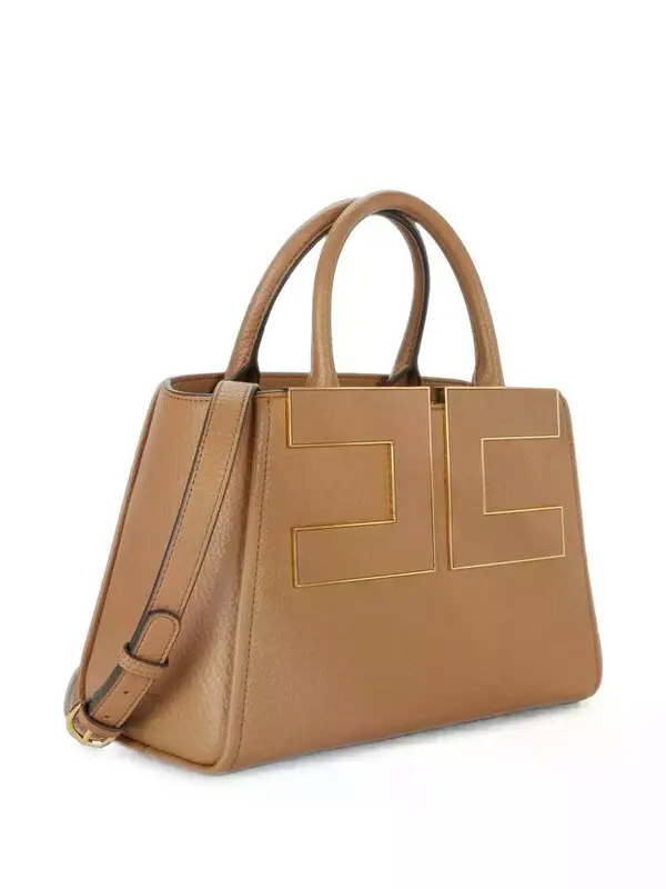 Elisabetta Franchi Logo-plaque Pebbled Tote Bag
