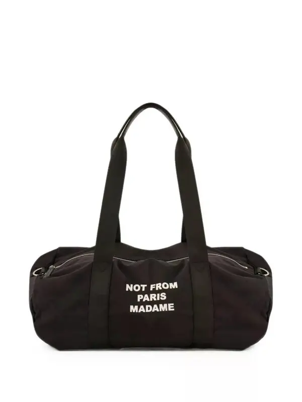 Drole De Monsieur Slogan-print Holdall - Black