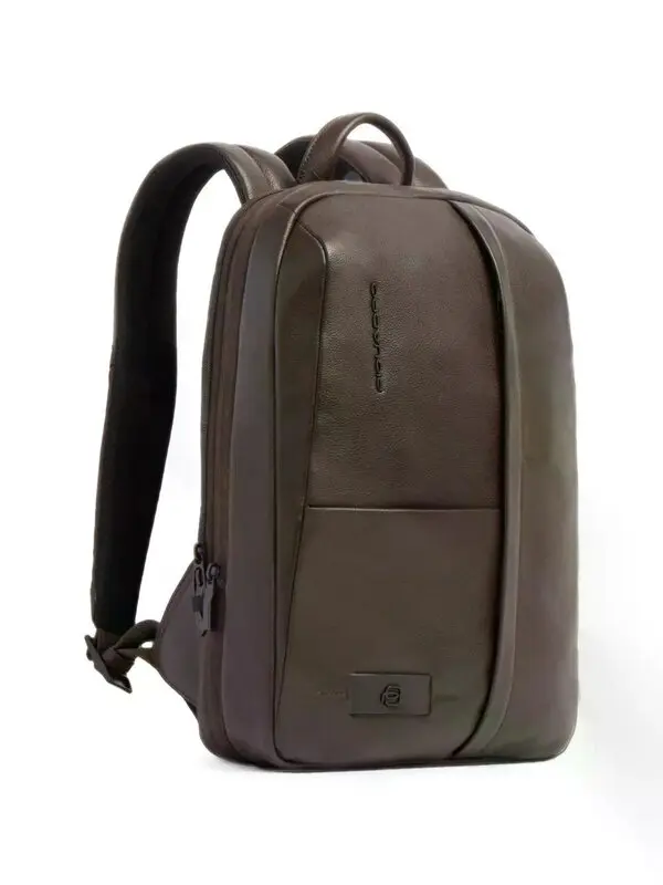 PIQUADRO Logo-appliqué Leather Backpack