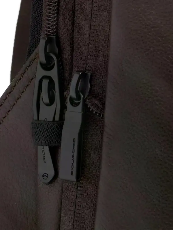 PIQUADRO Logo-appliqué Leather Backpack