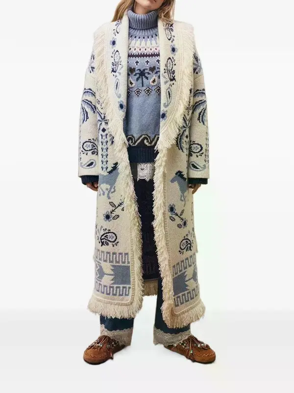 Alanui Island Roots Foulard Belted Cardigan