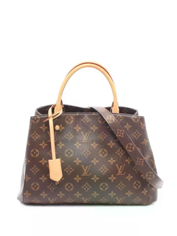 LOUIS VUITTON 2015 Mm Montaigne Monogram Canvas Tote Bag