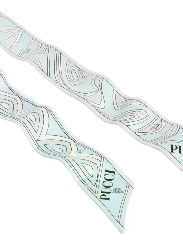 Emilio Pucci Mixed-print Bandeau Scarf - Blue