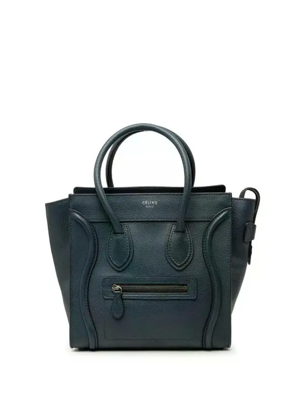 Celine 2012 Micro Drummed Calfskin Luggage Tote Bag
