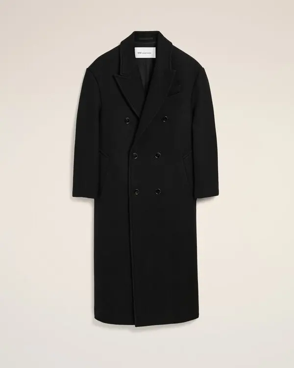 AMI Paris Long Double Breasted Wool Coat