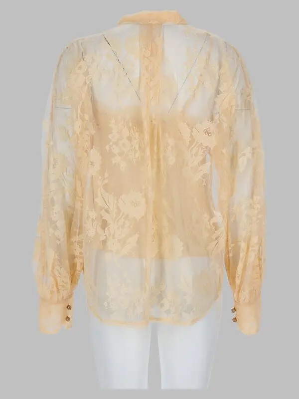 Zimmermann Blusa In Pizzo Con Lavallière Valiant