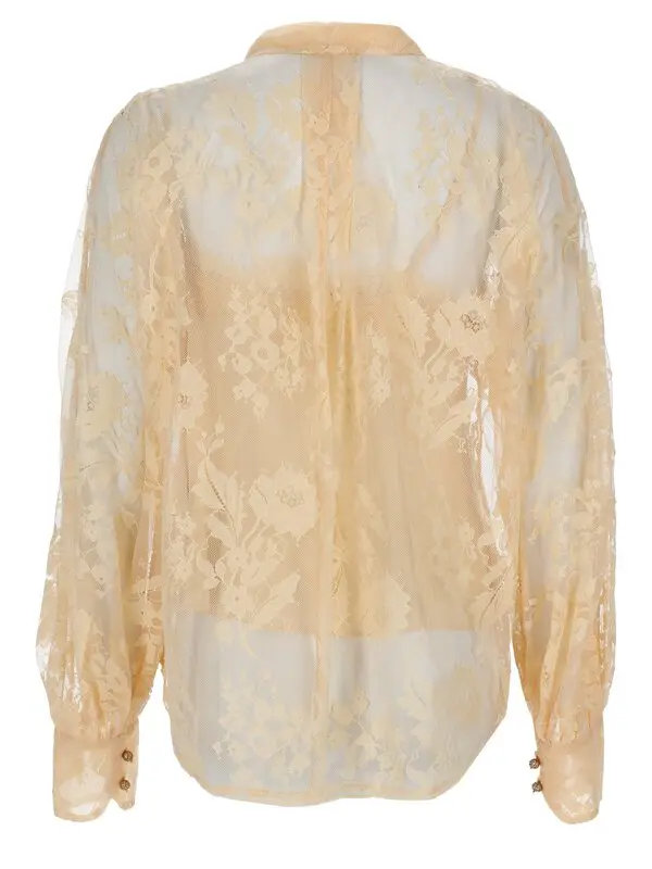 Zimmermann Blusa In Pizzo Con Lavallière Valiant