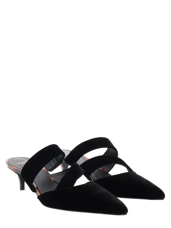 Balmain Mule In Pelle Con Tacco
