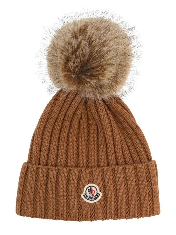 Moncler Berretto In Lana Con Pon Pon