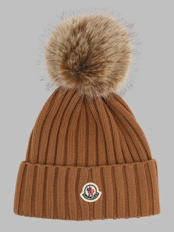 Moncler Berretto In Lana Con Pon Pon
